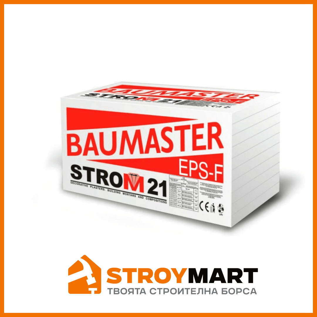 3см. EPS Стиропор 14-16кг. BAUMASTER 90 | StroyMart.BG | Твоята Строителна Борса