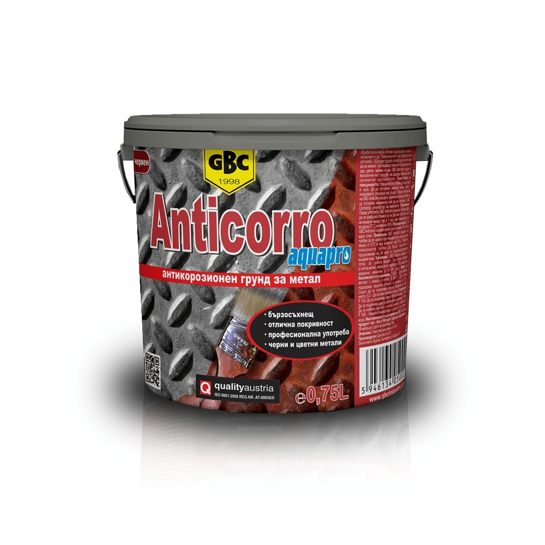 Антикорозионен грунд за метал GBC Anticorro aquapro, 15 L | StroyMart.BG | Твоята Строителна Борса