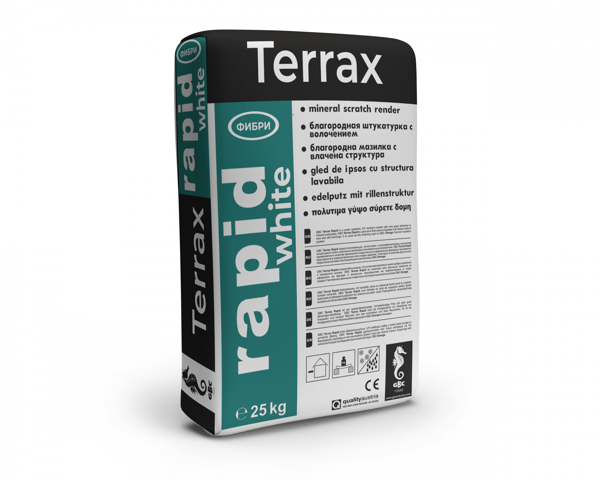 Суха мазилка с влачена структура GBC Terrax Rapid, GBC, за фасади ...