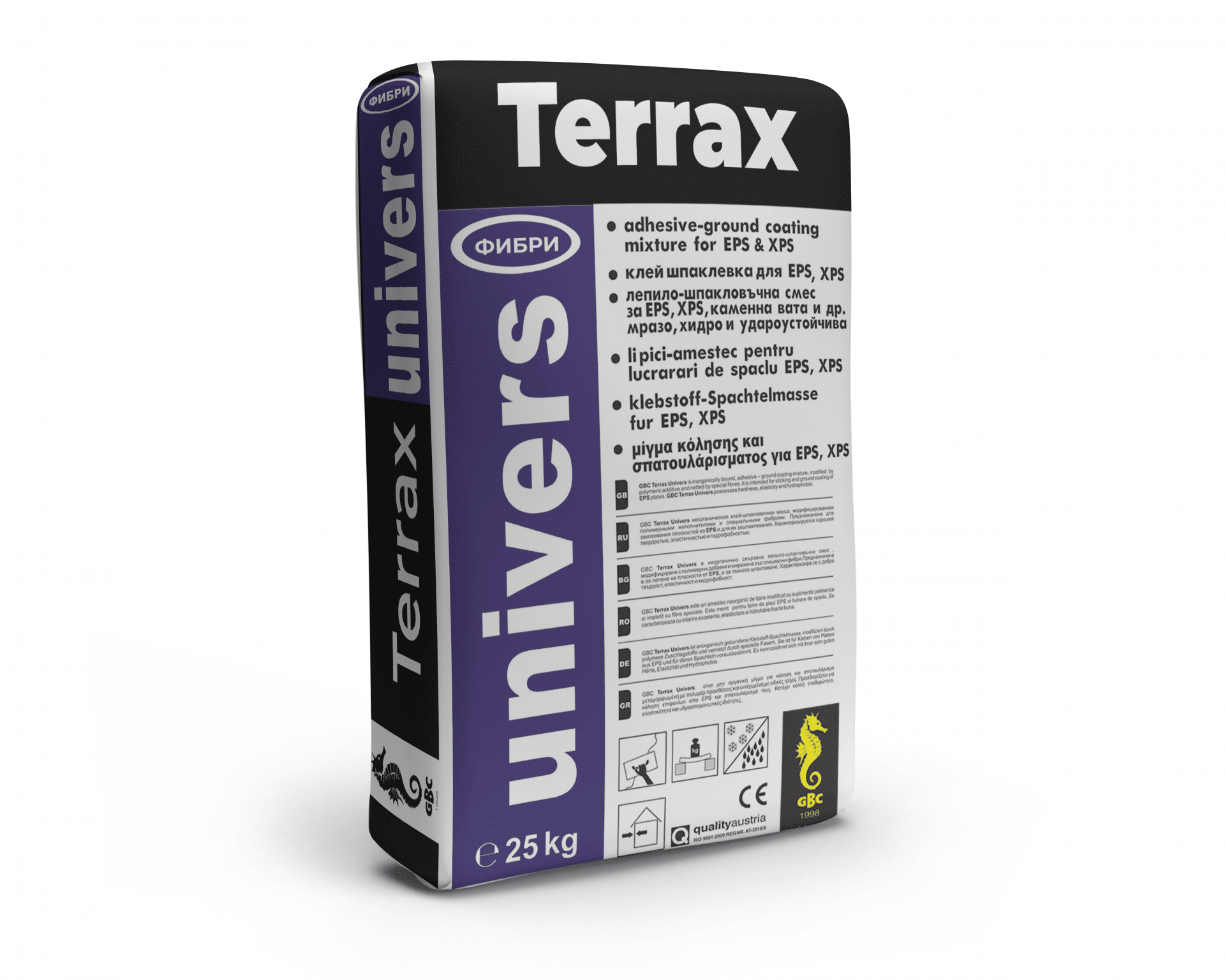 Лепило-шпакловка за EPS , GBC Terrax Univers, с фибри, сива | StroyMart.BG | Твоята Строителна Борса