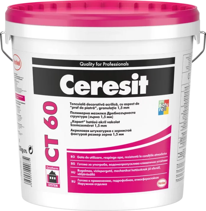 Акрилна мазилка CERESIT CT 60, зърнеста структура | StroyMart.BG ...