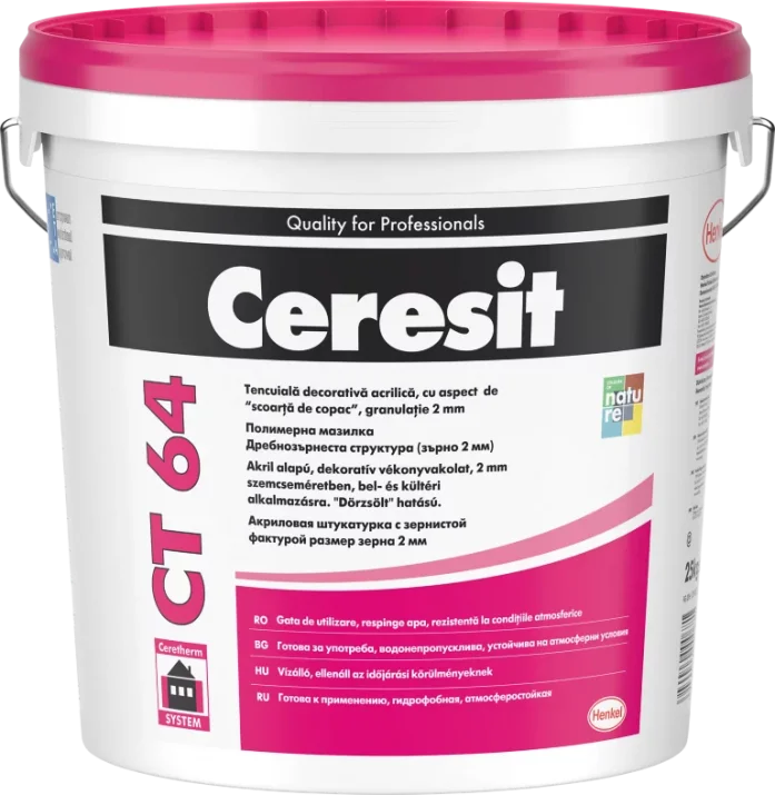 Акрилна мазилка CERESIT CT 64, рустикална структура | StroyMart.BG | Твоята Строителна Борса